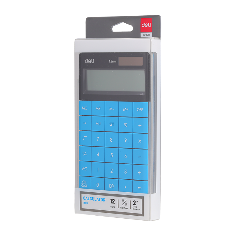 Calculator Birou 12dig Modern Albastru Deli - nvpbirotica.ro