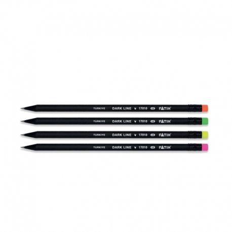 Creion Negru Cu Radiera Dark Line Fatih - nvpbirotica.ro