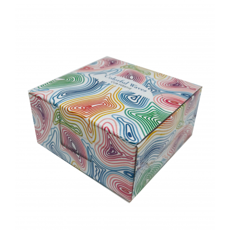 Cub Hartie Alb Cu Suport Carton Colorful Waves - nvpbirotica.ro