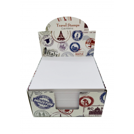 Cub Hartie Alb Cu Suport Carton Travel Stamps - nvpbirotica.ro