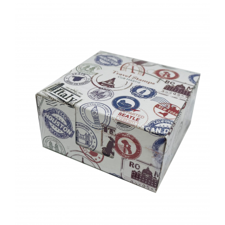 Cub Hartie Alb Cu Suport Carton Travel Stamps - nvpbirotica.ro