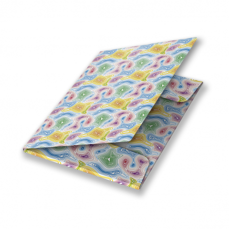 Mapa Carton Laminat Cu Elastic Colorful Waves - nvpbirotica.ro