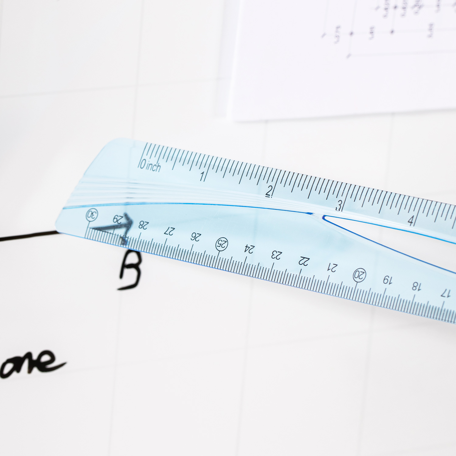 Rigla 20cm Albastra Transparenta Deli - nvpbirotica.ro